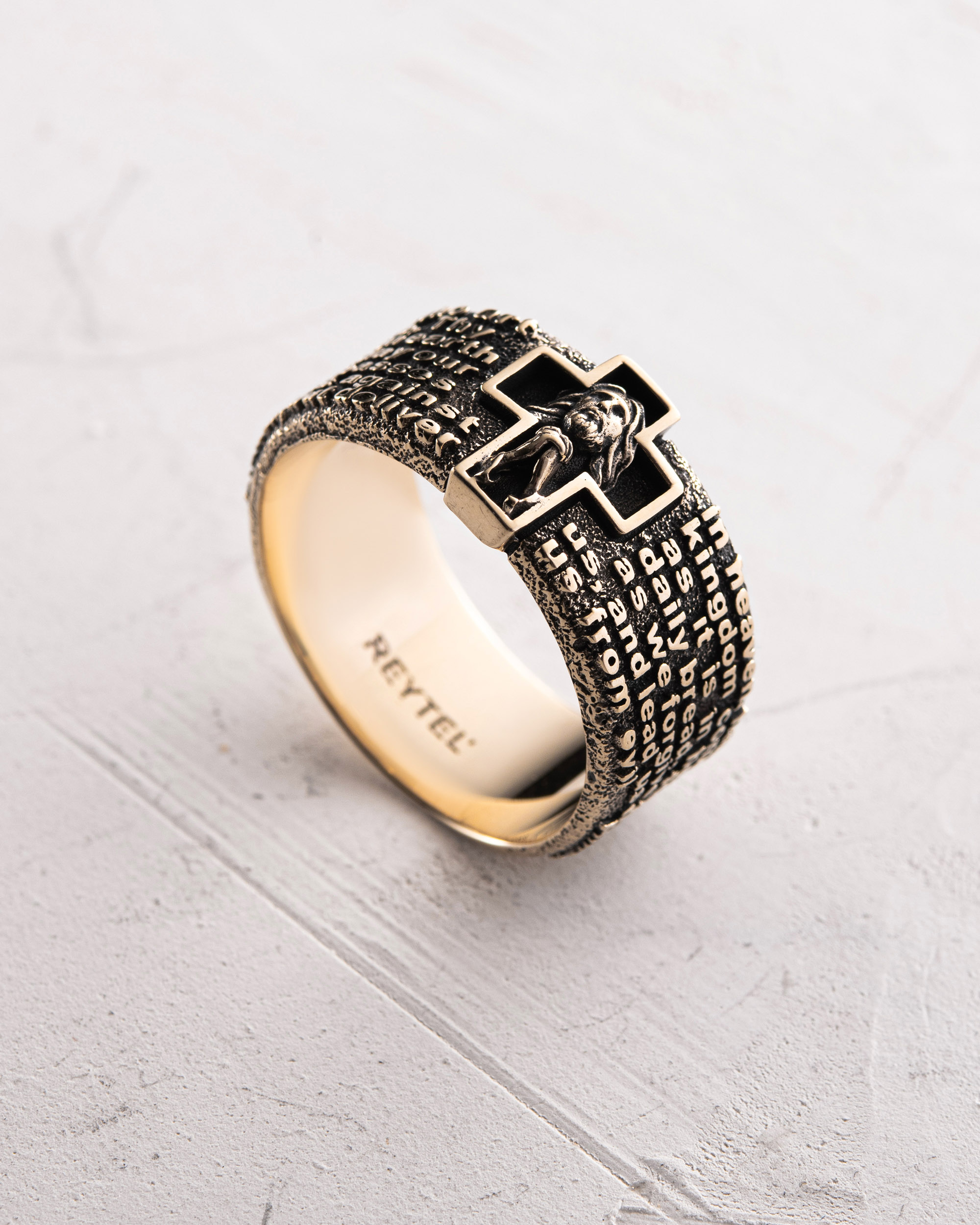 Ring PRAYER OUR FATHER (14k yellow gold). Price ₴ 110 680. Buy in Kyiv ...
